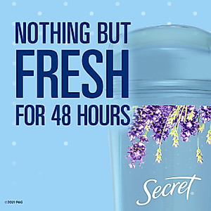 Secret Antiperspirant and Deodorant for Women, Lavender, Invisible Solid, 2.6 oz (Pack of 3)