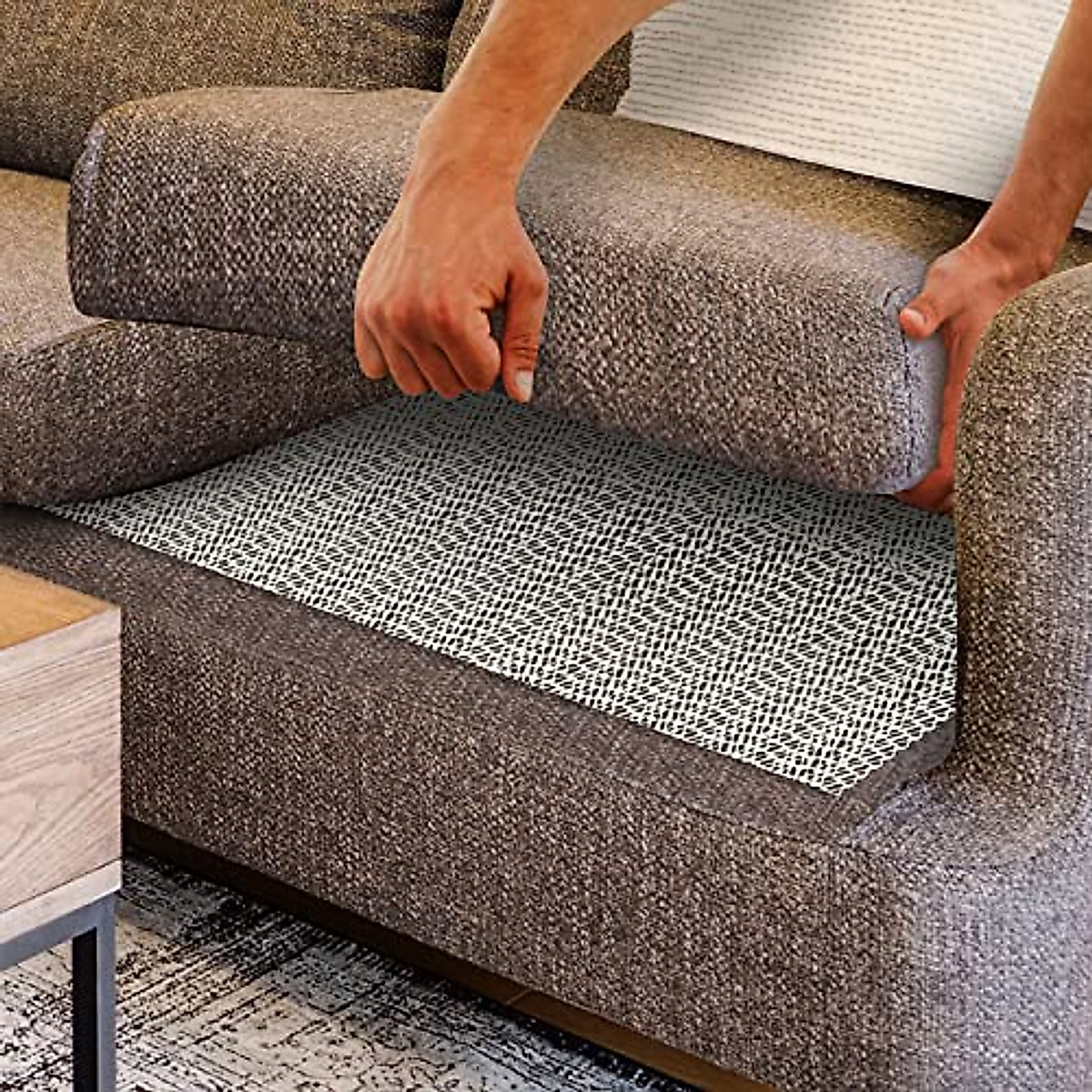 Nevlers 2-Pack 22" x 72" Couch Cushion Grip for Couch | PVC Under Couch Cushion Support Helps Stop Couch Cushions from Sliding | Multi-Purpose Anti-Slip Sofa Cushion | Customizable Non Slip Couch Pads