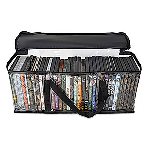 Besti Home DVD Storage Bags (2-Pack) Holds 80 Total Movies or Video Games, Blu-ray, | Convenient Travel Case for Media | Stackable, Easy to Carry