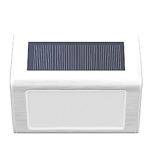 SEABLE Solar Step Light, Waterproof LED Solar Deck Lights Stainless Steel Solar Fence Lights for Garden Yard Patio Deck(Warm Light 2-Pack)