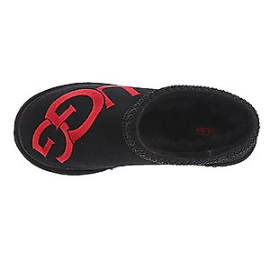 UGG Men's Tasman Logo Slipper, Black / Samba Red, 11