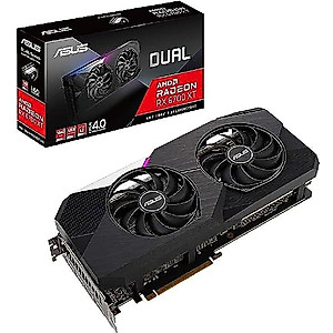 ASUS Dual AMD Radeon RX 6700 XT Standard Edition Gaming Graphics Card (AMD RDNA 2, PCIe 4.0, 12GB GDDR6 Memory, HDMI 2.1, DisplayPort 1.4a, Axial-tech Fan Design, 0dB Technology)