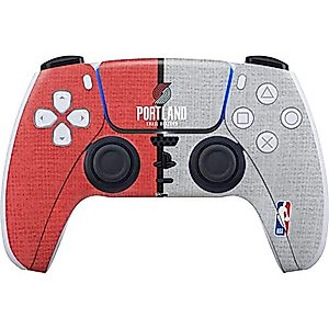 Skinit Decal Gaming Skin Compatible with PS5 Controller - Officially Licensed NBA Portland Trail Blazers Canvas Design