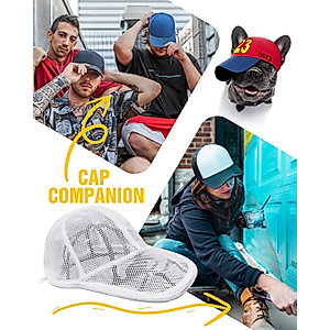 iyes.top Hat Washer for Baseball Caps, Collapsible Ball Hat Cleaner Cage for Washing Machine & Dishwasher - Ballcap Shaper Protector Holder with Rack Frame for Laundry