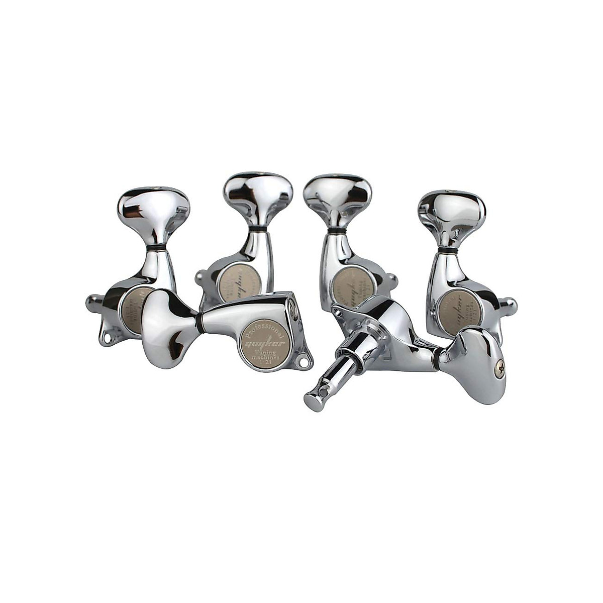 Guyker 6Pcs Guitar Machine Heads (3L + 3R) – 1:21 Sealed Tuning Key Pegs Tuners Set Replacement for ST Tele SG Style Electric or Acoustic Guitars – Chrome