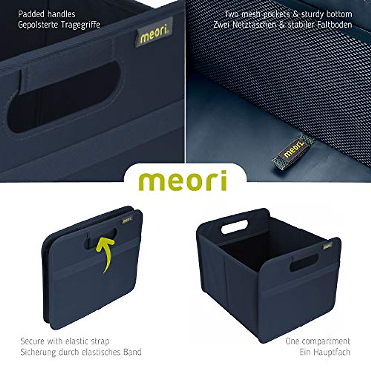 meori Rectangular Storage Baskets Collapsible Bins for Shelves, Sturdy Fabric Cube Storage Boxes with 2 Handles for Closet Nursery Cabinet Living Room