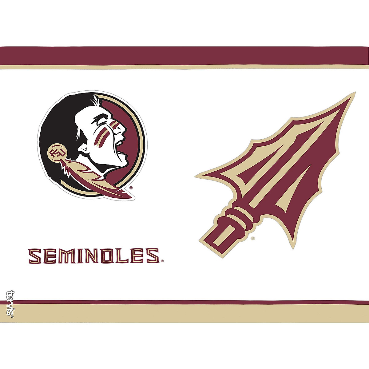 Tervis Made in USA Double Walled Florida State University FSU Seminoles Insulated Tumbler Cup Keeps Drinks Cold & Hot, 24oz, Tradition