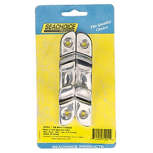 Seachoice 316 Stainless Steel Bow Chocks, 4-3/4 in. Long, Accepts Up to 5/8 in. Line, One Size, Pack of 2