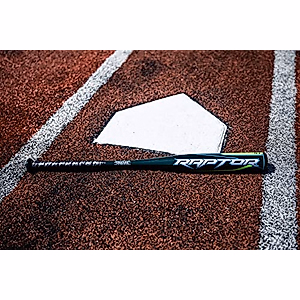 Rawlings RAPTOR USA Baseball Bat | -10 | 1 Pc. Aluminum | Dark Green | 26 inch