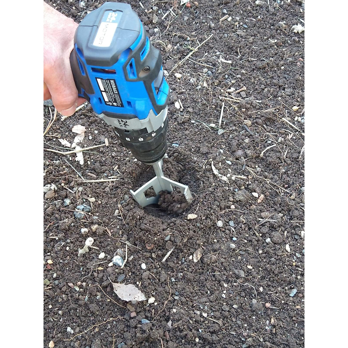 Garden Groomer - Soil Tiller, Weed Remover, Soil Digger, Auger, Drill Attachment for Gardening