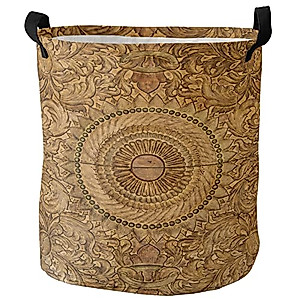 WALNUTA Brown Laundry Basket Toy Storage Basket Foldable Hamper Laundry Baskets for Organizing (Color : A, Size : 42x44cm)