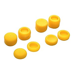 Ambertown Pack of 8 pcs Analog Controller Gamepad Raised Antislip Thumb Stick Grips Thumbsticks Joystick Cap Cover for PS5, PS4, PS3, Switch Pro, Xbox one, Xbox 360, Wii U, PS2 Controller (Yellow)