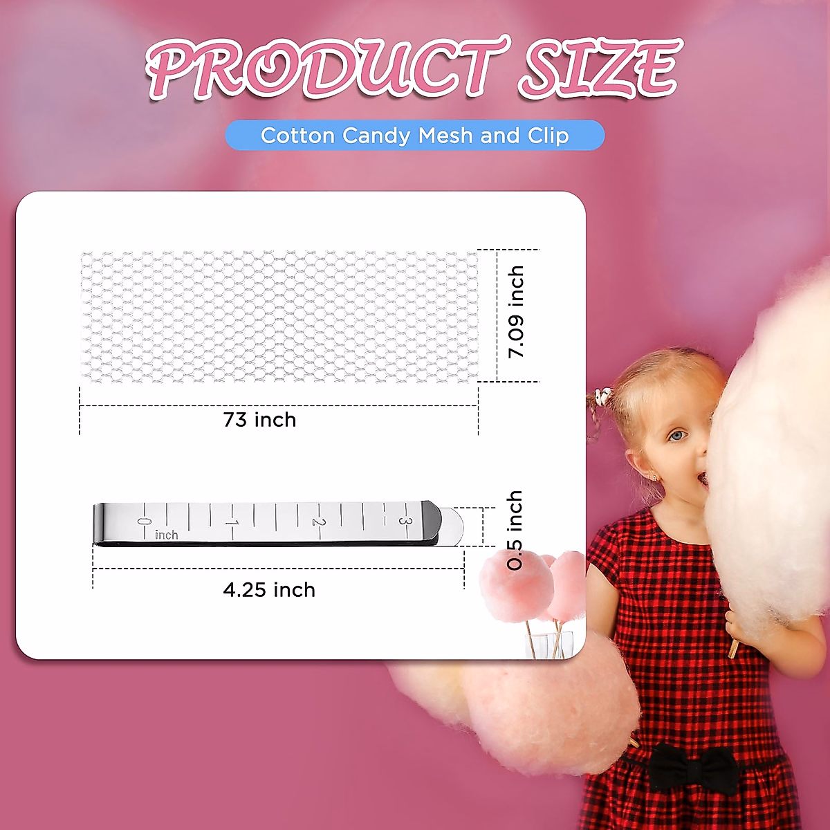 LIANQIAN Sets Cotton Candy Machine Mesh and Clip Stabilizer Kit for Candy Floss Maker Machine