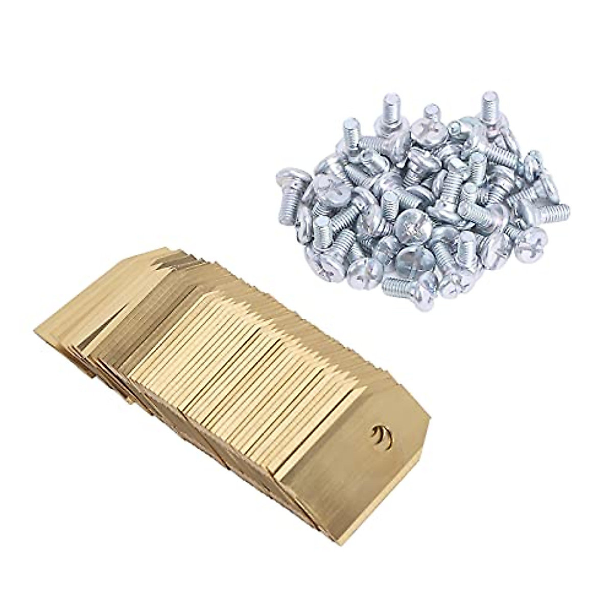 Vomeko 45-Piece Golden Stainless Steel Robot Mower Blade Set for H Usqvarna - Replacement Garden Mowing Blades