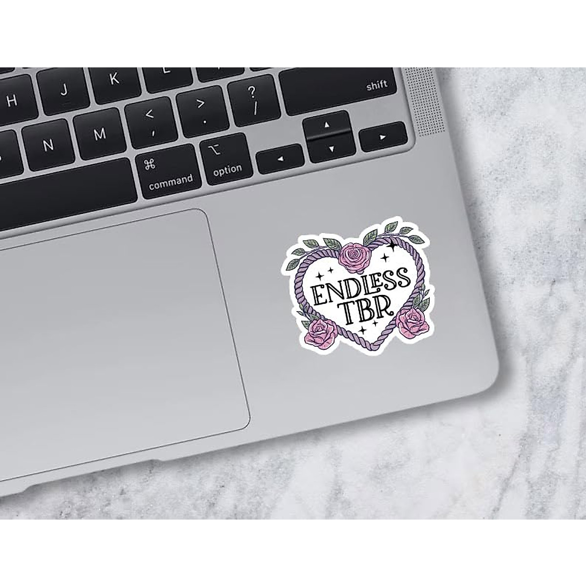Miraki Endless TBR Sticker, Book Lover Sticker, Romance Sticker, Reading Sticker, Bookish Sticker, Water Assitant Die-Cut Vinyl Booktok Decals for Laptop, Phone, Water Bottles, Kindle Sticker
