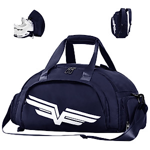 FIORETTO 30L Sports Gym Duffle Bag with Wet Pocket & Shoe Compartment, Weekender Hospital Overnight Bag for Women, Sports Holdall Backpack