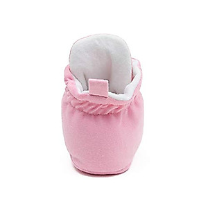 Robeez Pink Light/Pastel Unicorn Snap Baby Booties for Girls 3-6 Months Kick Proof Soft Shoes Non-Skid Ankle Booties with Rubber Grips - Great Gift for Birthdays Showers and Mother's/Father's Day