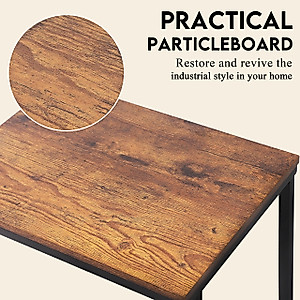 LOFTEY C Shaped End/Side Table, Slide Under Couch Table, End Table for Living Room& Bedroom,Side Table for Chair& Sofa, C Table for Small Spaces
