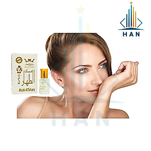 H A N Musk Al Tahara Saudi Al Tahara Musk for Body Al Tahra Perfume White 5 ml Alcohol Free (1 bottle = 5 ml / 0.16 fl oz ) مسك الطهارة الابيض,5.0 milliliters