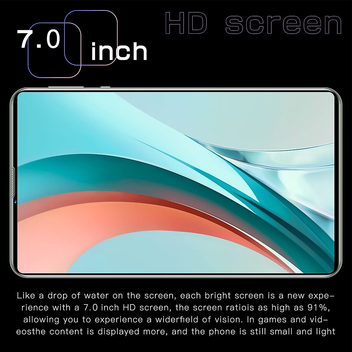 Jiawu Tablet 7 Inch, Android 10.0 Tablet, 1960x1080 IPS Screen, 4GB RAM, 32GB Storage, Octa Core Processor, 6000mAh Dual SIM Dual Standby 5+8MP Dual Camera Tablet, WiFi, Bluetooth, Blue