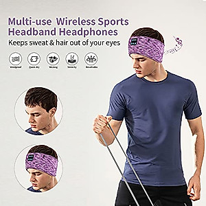 Sleep Headphones wireless Headband,Upgrade Wireless Music Sport Headbands with Ultra-Thin HD Stereo Speakers for side Sleepers,Air Travel, Meditation,Relaxation and Sport