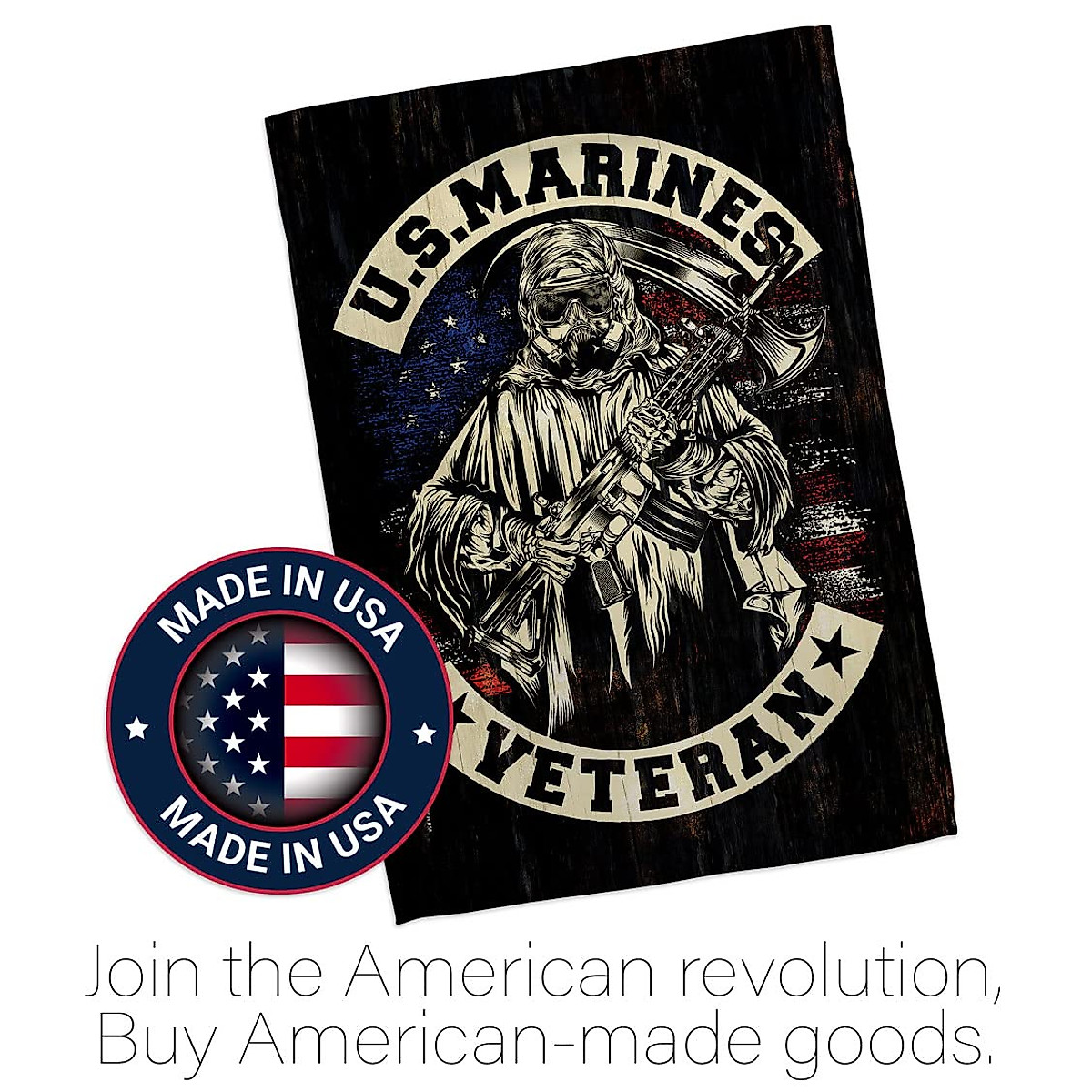 Marines Veteran House Flag - Armed Forces Marine Corps USMC Semper Fi United State American Military Retire - Decoration Banner Small Garden Yard Gift Double-Sided Made In USA 28 X 40