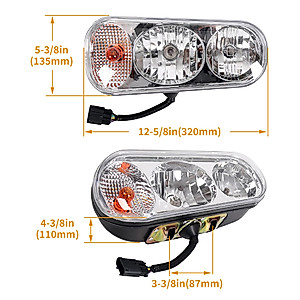 ECOTRIC  Universal Halogen Snow Plow Lights Kit Compatible with Boss Western Meyer Blizzard Curtis Snowdog