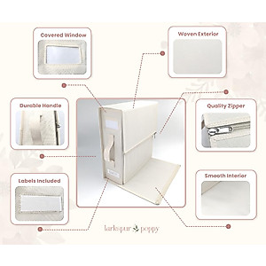 Larkspur & Poppy Sheet Organizers and Storage - Magic Fold Design for Efficient Linen Closet Organizers and Storage - Ideal Bed Sheet Organizer (Sage Green 2.0)