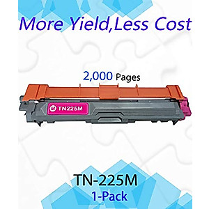 (1-Pack) Compatible Magenta TN-225 TN225M Toner Cartridge TN225 TN-225M Used for Brother HL-3140CW 3152CDW 3170CDW MFC-9130CW 9342CDW DCP-9022CDW Printers, by EasyPrint