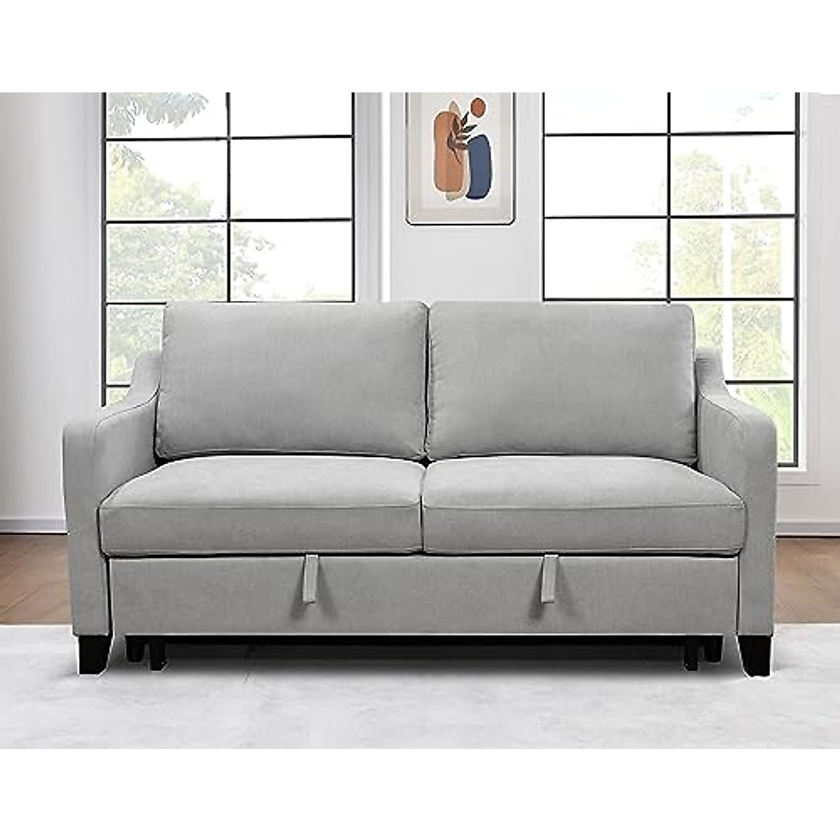 ERYE Light Gray Queen Size with 2 Pillows, 68.5"