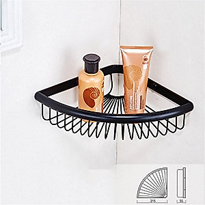 Weirun Bathroom Brass 1-Tier Triangular Corner Shelf Basket Bath Shower Caddy Storage Organizer Holder Rack Heavy Duty Wall Mounted,Oil Rubbed Bronze