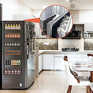 CiWiVOKi Over The Door Pantry Organizer With 6 Adjustable Metal Wire Baskets - Closet Organizer Hanging Spice Space Saver,17.6" W×53.5" H Pantry Door Organizer, Fridge Spice Rack Organizer, Black