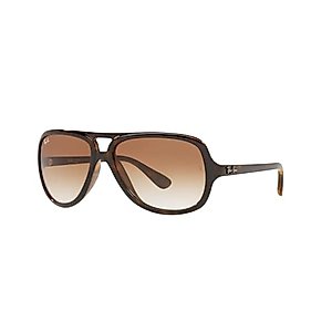Ray-Ban Sunglasses Tortoise Frame, Brown Lenses, 59MM