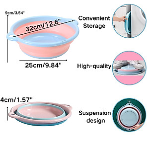 6 Pcs Hedgehog Bath Supplies Kit, Foldable Bathtub and Cleaning Brush with Pet Hair Comb, Pet Nail Clipper, Swimming Ring, Towel for Small Animal Hamster, Bunny, Guinea Pig, Lizards, Turtle