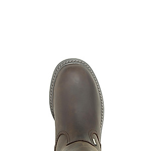 Wolverine Men's Floorhand Waterproof 10" Steel Toe Work Boot, Dark Brown, 10.5 W US