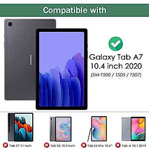 Galaxy Tab A7 Case 10.4 Inch (SM-T500 T503 T505 T507), Protective Stand Case Clear Hard Shell Cover for 10.4 Inch Samsung Tab A7 Tablet 2020 - Green