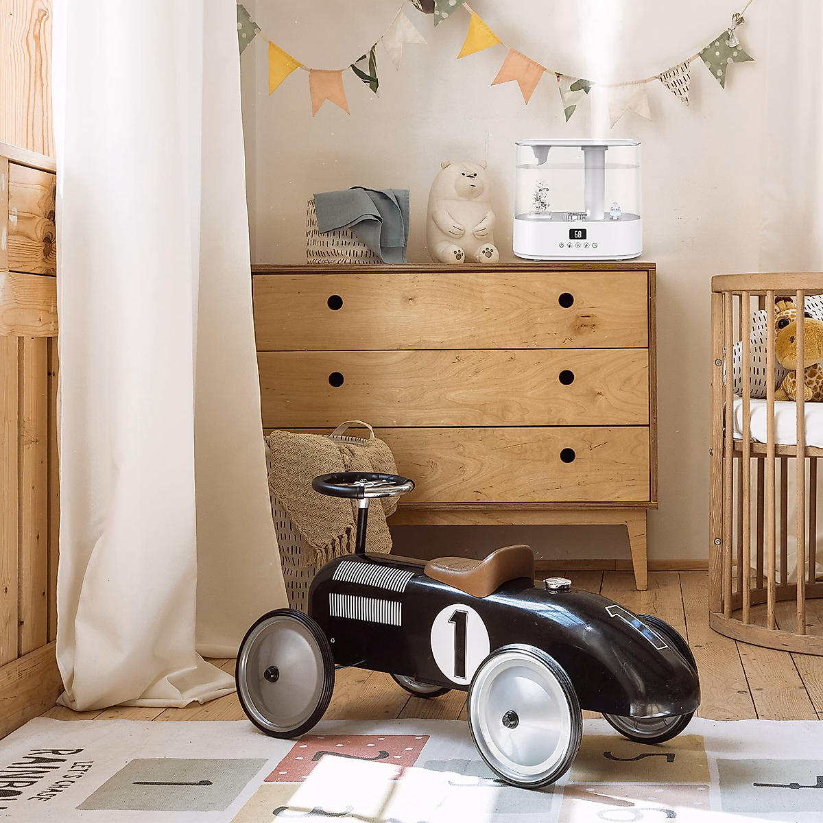 Westinghouse Humidifier and Air Purifier all in one combo with Smart Humidity Sensor Control for Bedrooms with Essential Oil Diffuser and Remote, White