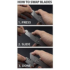 Exceed Designs TIRANT RAZOR V3 (Stonewashed) 6Al-4V Titanium Utility Knife & EDC Pocket Knife, Box Cutter, Razor Blade EDC Tool