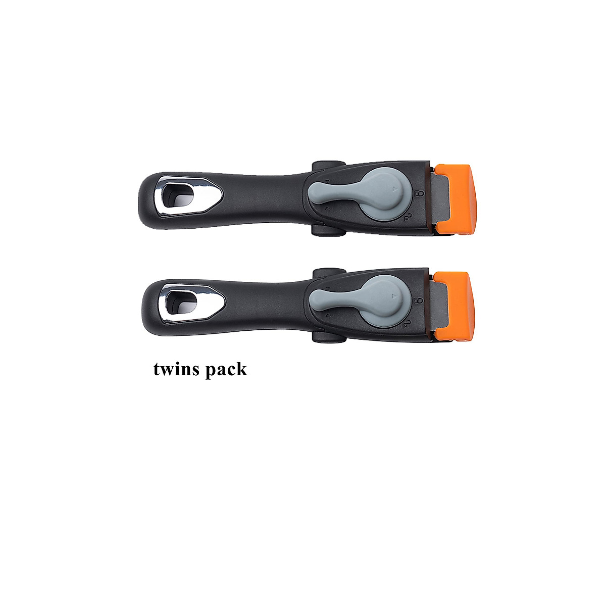 lzteck 2 Sets Detachable Removable Pot Handle,Universal Pot & Pan Handle,Pot Handle Replacement,Scald-Proof Bakelite Pot Clip,Bowl Pot Pan Grip,For Flanging pans,Free Size.