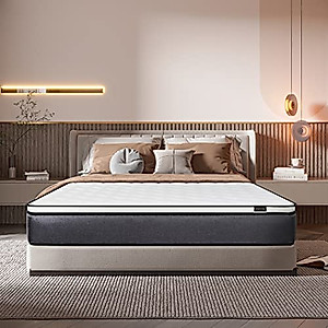 CHEVNI Queen Mattress, 10 inch Hybrid Innersprings Gel Memory Foam Mattress,Medium Firm Mattress in a Box, Euro Top Design Queen Size Mattresses