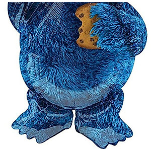 Mayflower Products 35" Anagram Cookie Monster Foil Balloon, Multicolor