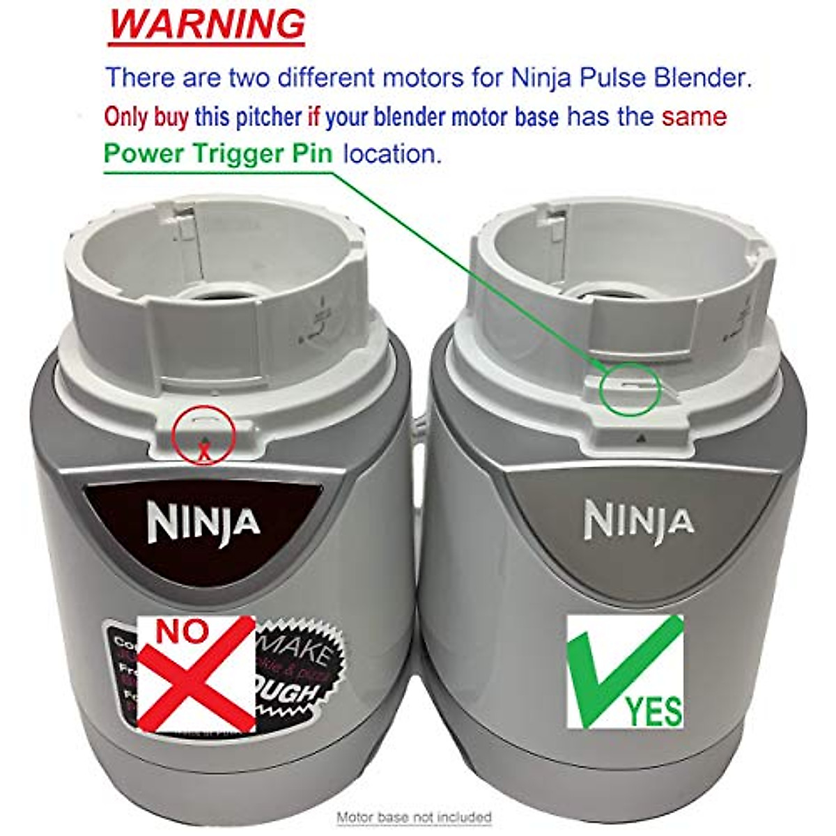 Ninja 48oz Pitcher Bowl for BL206 BL207 BL250 700w Extreme Kitchen System Pulse Blender, Blue