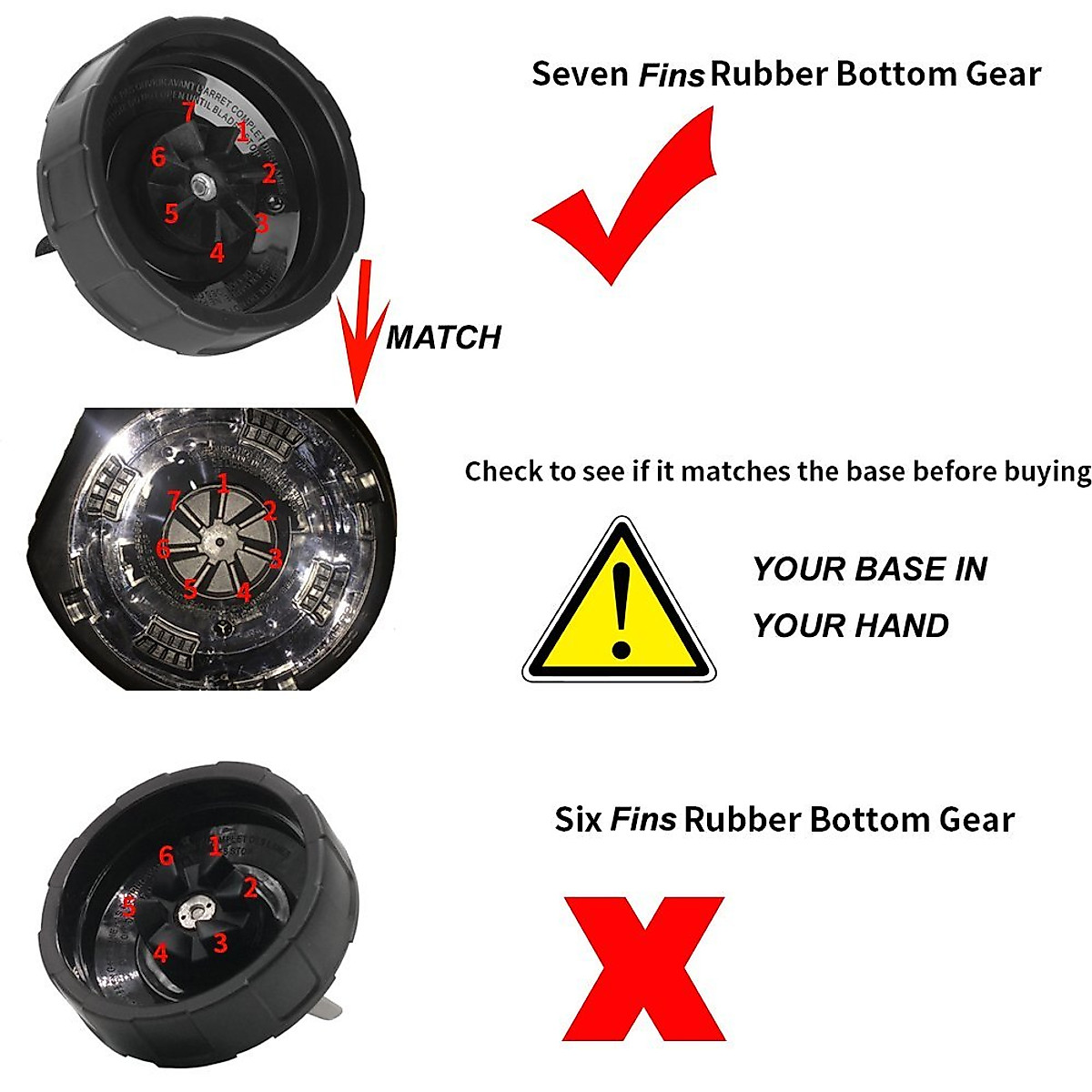 JOYSTAR Replacement Parts Extractor Blade with Gasket for 1500W Ninja Duo Auto IQ Blender BL640 30/BL641 30/BL642 30/BL681 30 BL681A 30 BL682 30/ BL687CO 30/BL685 30 / BL688 30