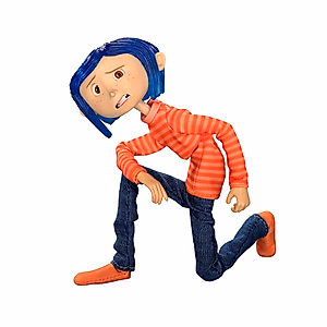 NECA - Coraline – Articulated Figure – Coraline in Striped Shirt and Jeans