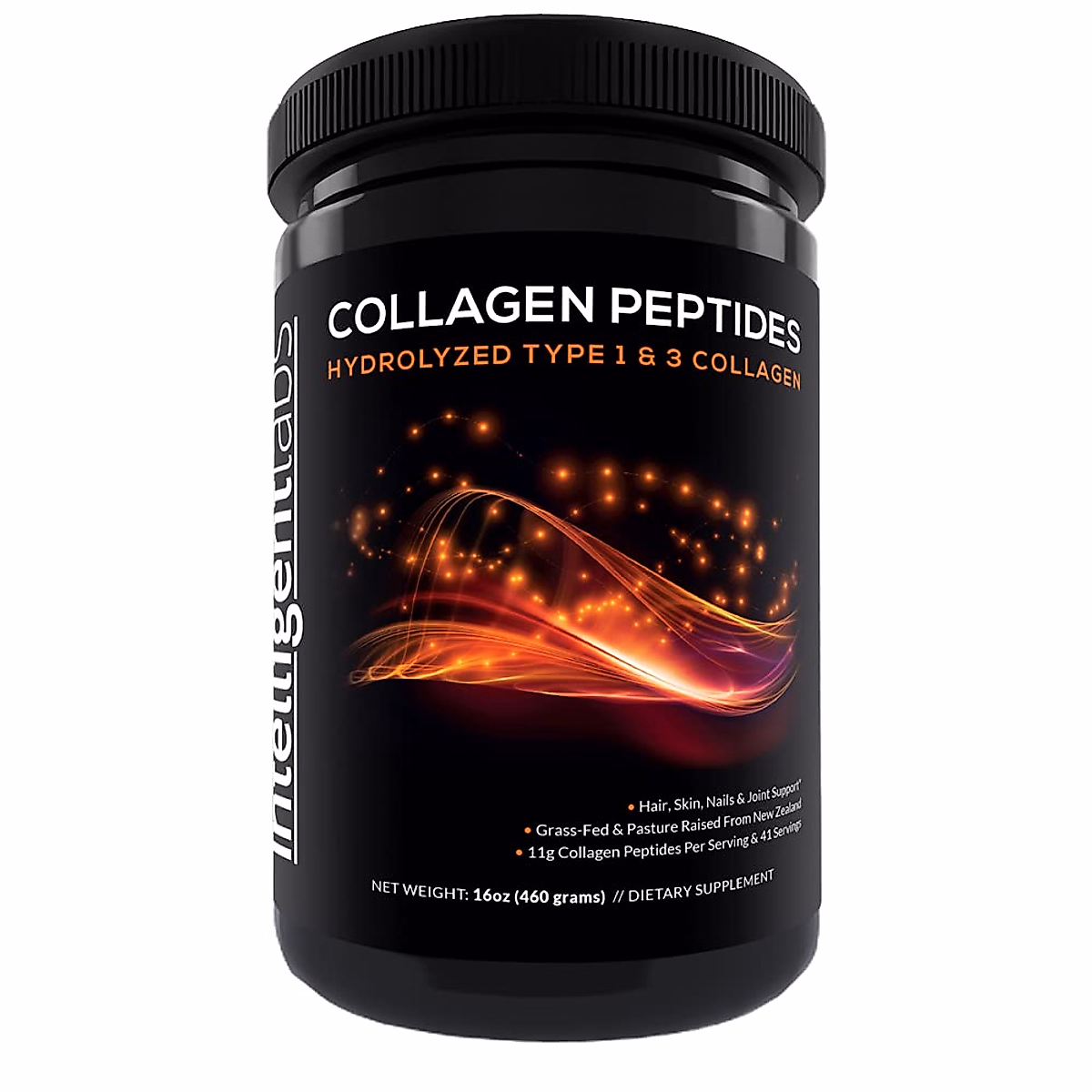 Intelligent Labs Hydrolyzed Type 1 and 3 Collagen Peptides Powder, 100% Cruelty-Free and Grass-Fed Bovine, Supports Healthy Hair, Skin, Nails & Joints, 11g per Serving, 41 Servings a Bottle