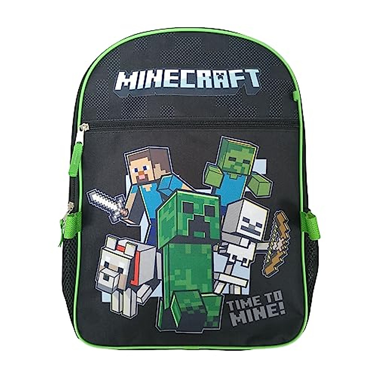 Bioworld Minecraft Creepers 5pc Backpack Bookbag Set Licensed