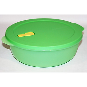 Tupperware Crystalwave Microwave Bowl 3 Quart / 3 Liter Green Yellow
