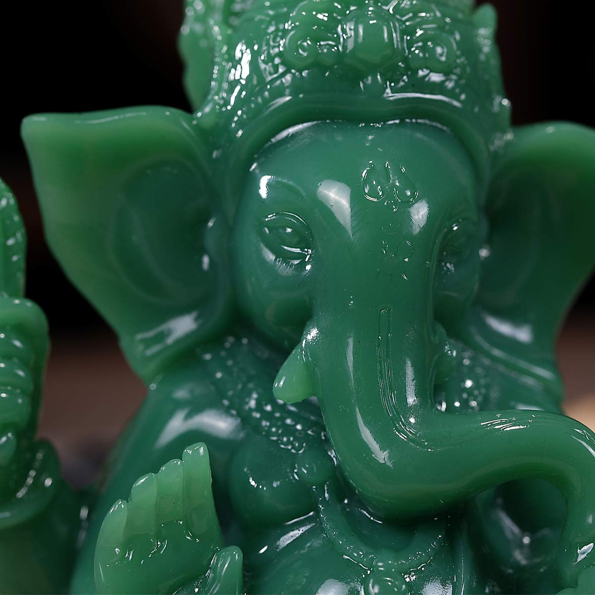 Seyee-bro Lord Ganesh Statues - Ganesha Idol Figurine - Elephant God Buddha Sculpture for Home Car Decor…