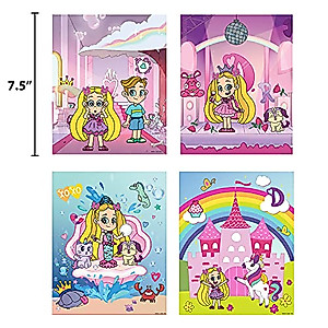 Horizon Group USA Love, Diana Water Reveal Pad, Love Diana Art Set, Less Mess Watercolor Kit, Includes 8 Page Activity Book, Refillable Water Pen, Water Reveal Activities & More, Great for Kids 3+