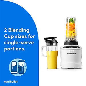 nutribullet SmartSense Blender Combo, 5-speed blender, 1400 Watt Matte White